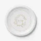 Modern Gold Leafy Crest Monogram Wedding Paper Plate | Zazzle