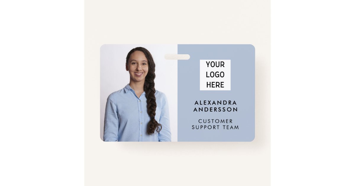 Modern Minimalist Employee Staff Customer Service Badge | Zazzle