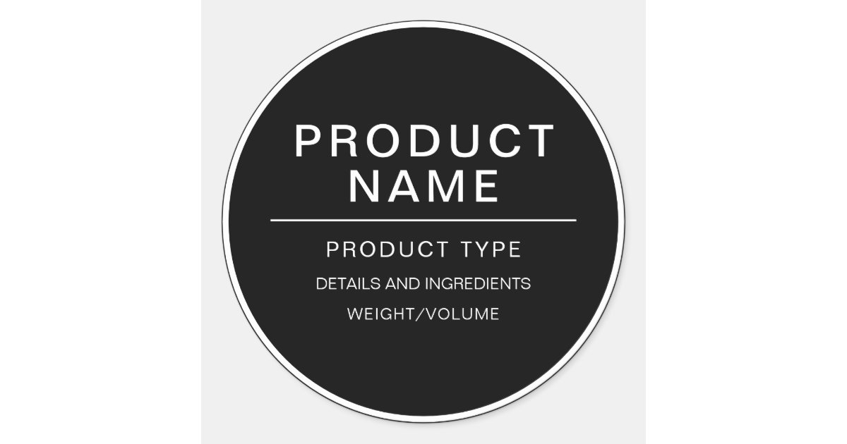 Modern Personalized Homemade Product Label | Zazzle