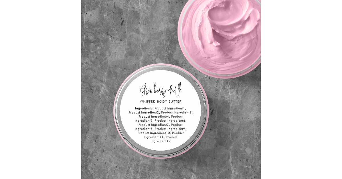 Modern Script Minimalist Ingredients Label | Zazzle