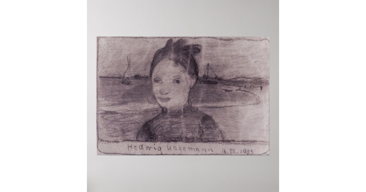 Modersohn-Becker - Portrait Of Hedwig Hagemann Poster | Zazzle