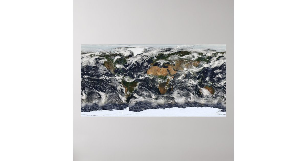 MODIS World Map Poster | Zazzle