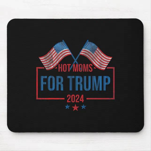 Moms For Trump 2024 Republican Usa Flag Mouse Pad | Zazzle