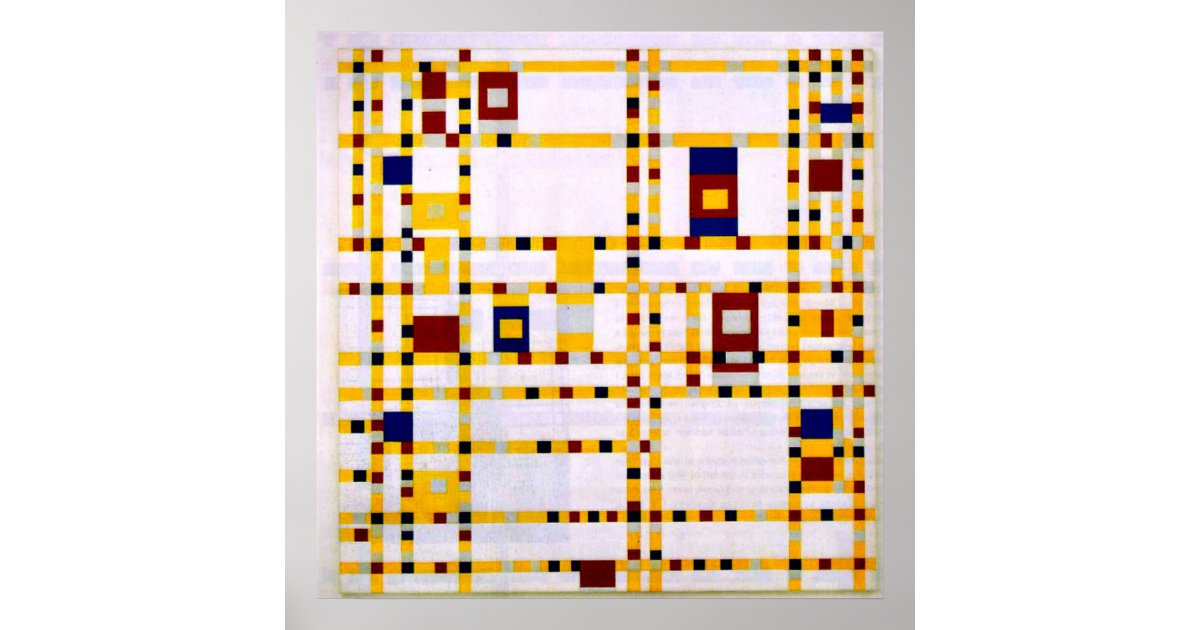 Mondrian - Broadway Boogie Woogie Poster | Zazzle