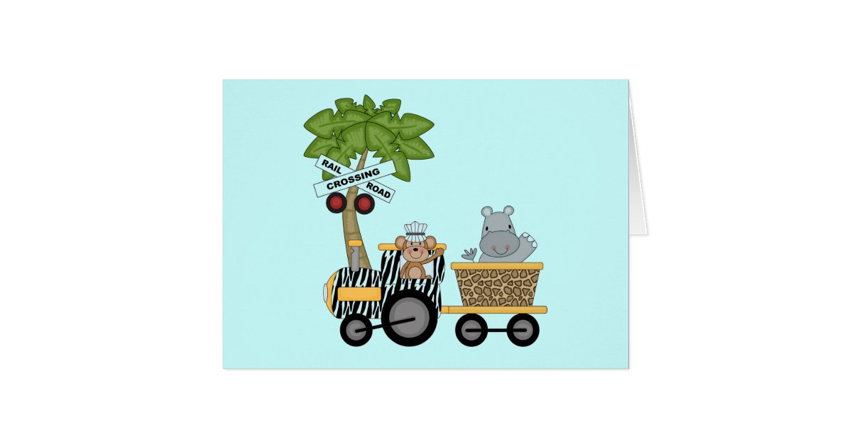 Monkey and Hippo Train Tshirts and Gifts | Zazzle