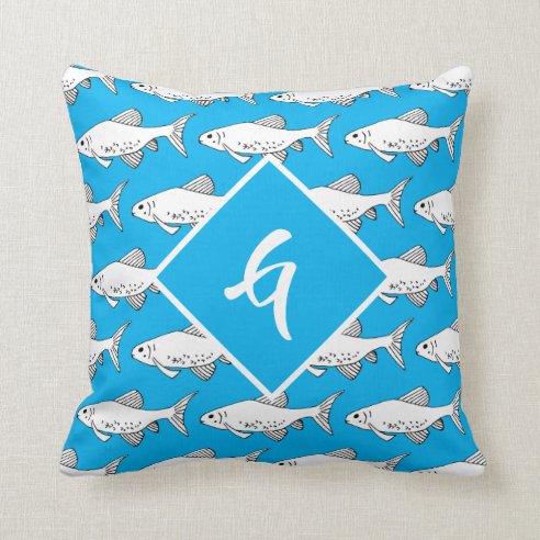 Fish Pattern Pillows & Cushions | Zazzle CA