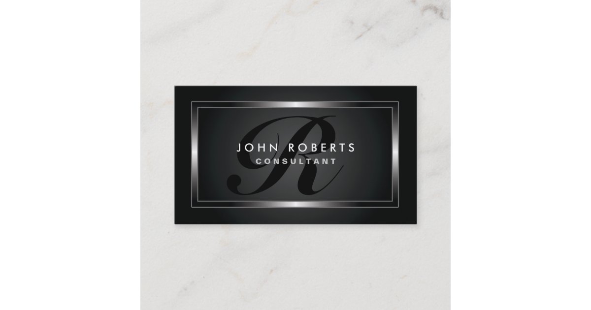 Monogram Professional Elegant Modern Black Business Card | Zazzle Monogram Professional Elegant Modern Black Business Card | Zazzle