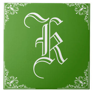 Monogram Decorative Ceramic Tiles | Zazzle.ca