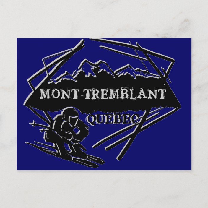 Mont Tremblant Quebec ski logo postcard | Zazzle.ca