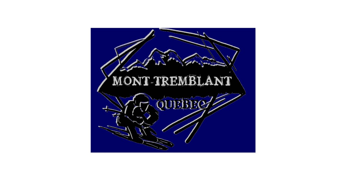 Mont Tremblant Quebec ski logo postcard | Zazzle.ca