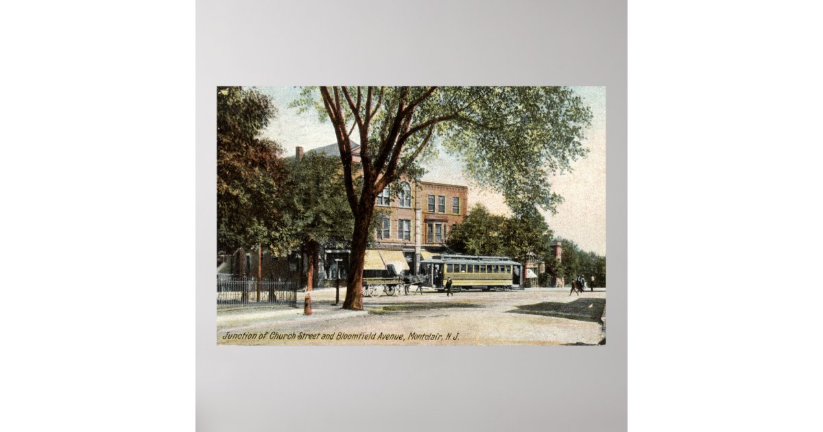 Montclair NJ 1908 Vintage Poster | Zazzle