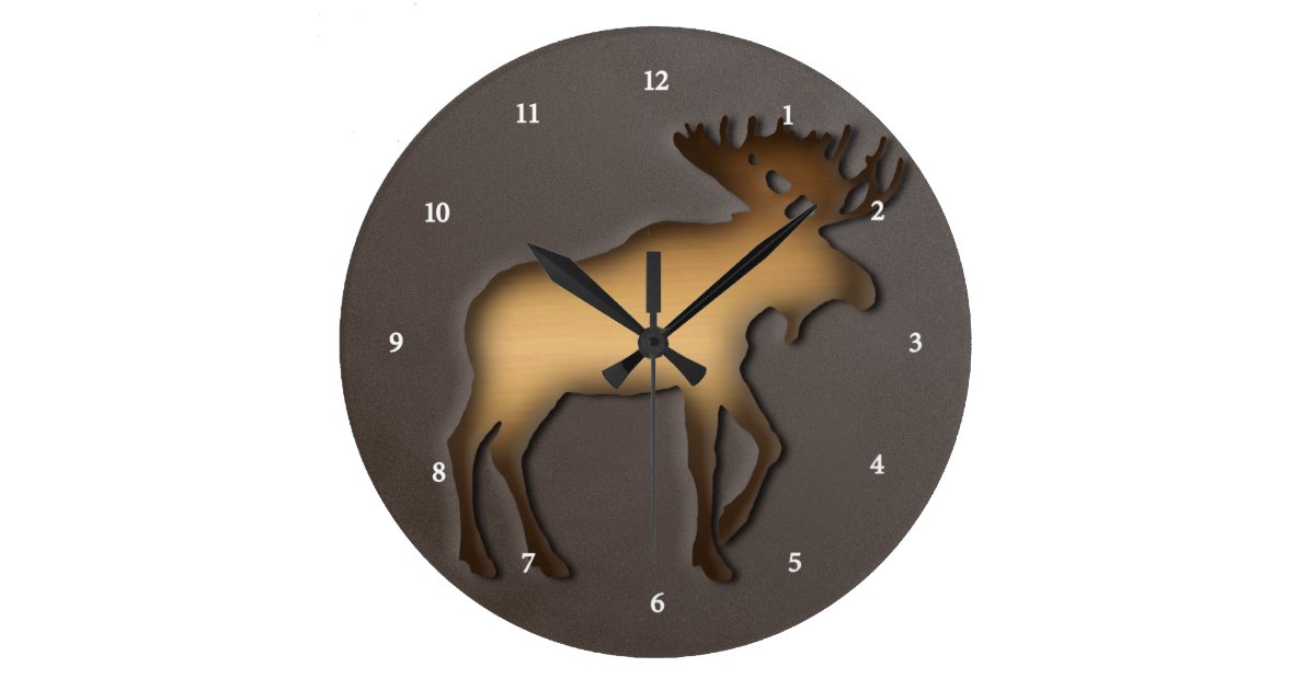 Moose Clock 2 | Zazzle.ca