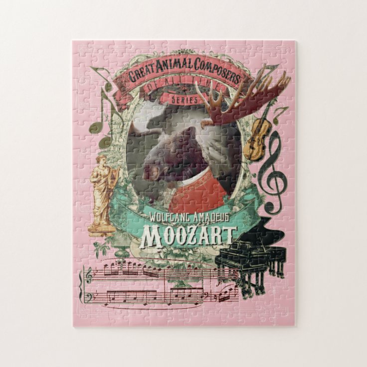 Moozart Great Animal Composer Mozart Parody Jigsaw Puzzle | Zazzle