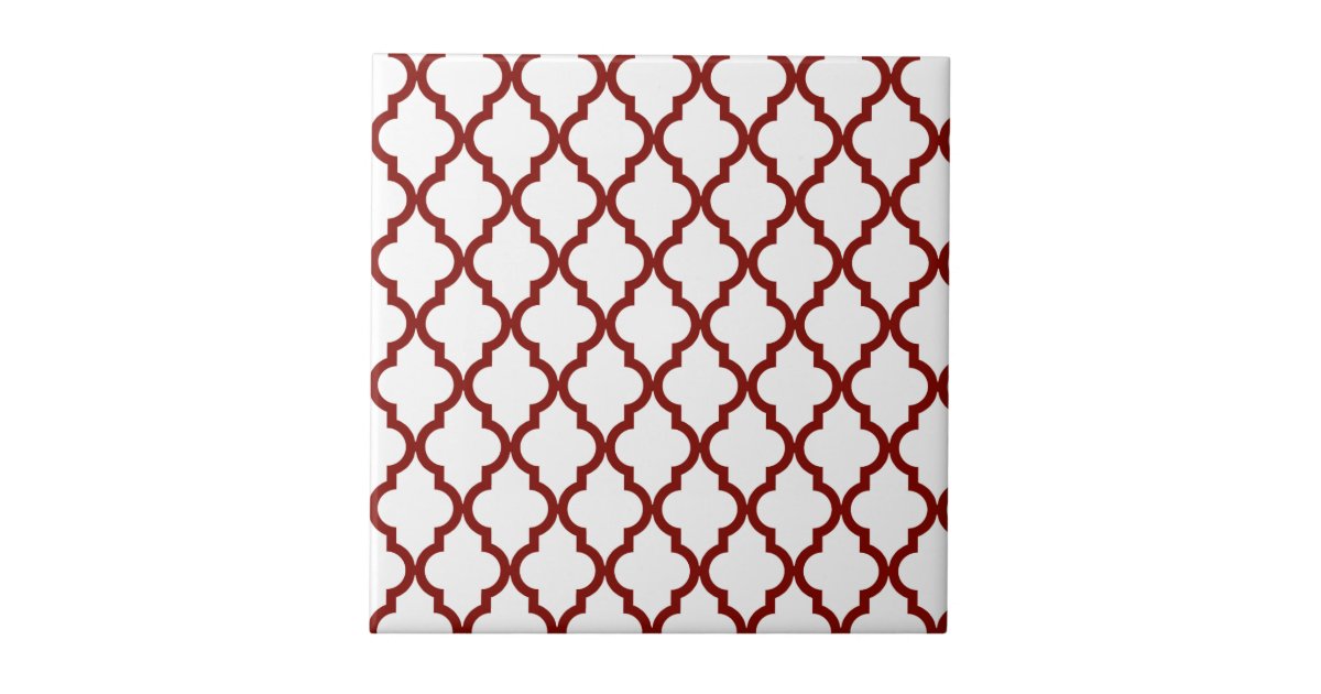 Moroccan Pattern: Maroon Tile | Zazzle