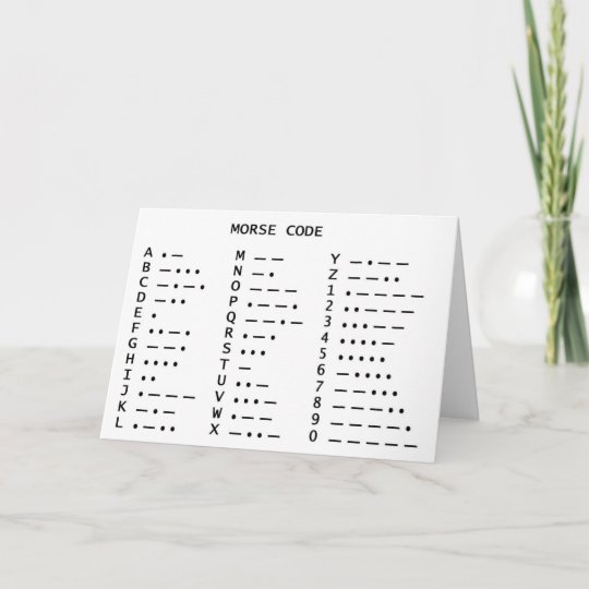 Morse Code Card | Zazzle.ca