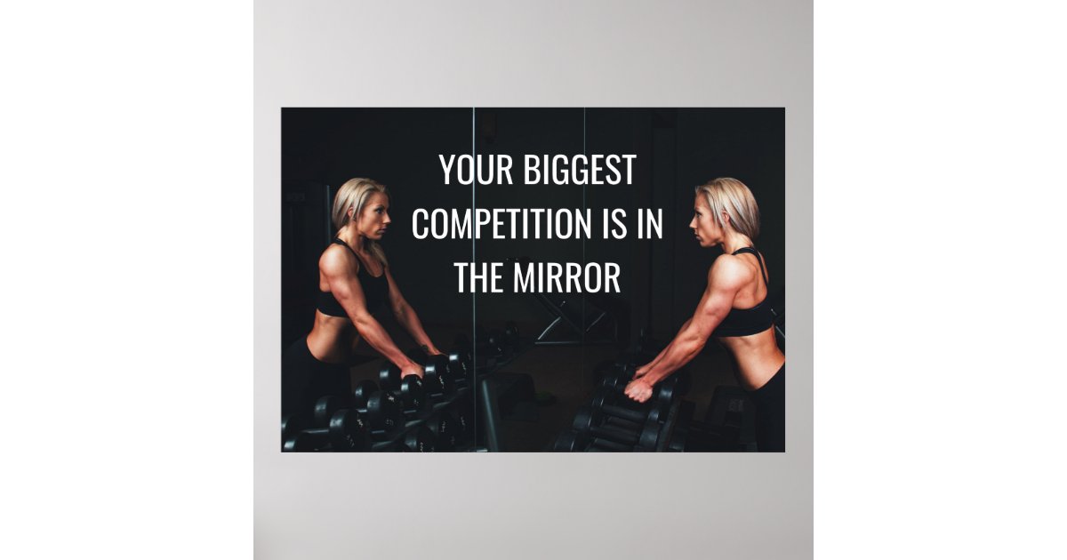 Motivational Gym Workout Competition Quote Poster | Zazzle