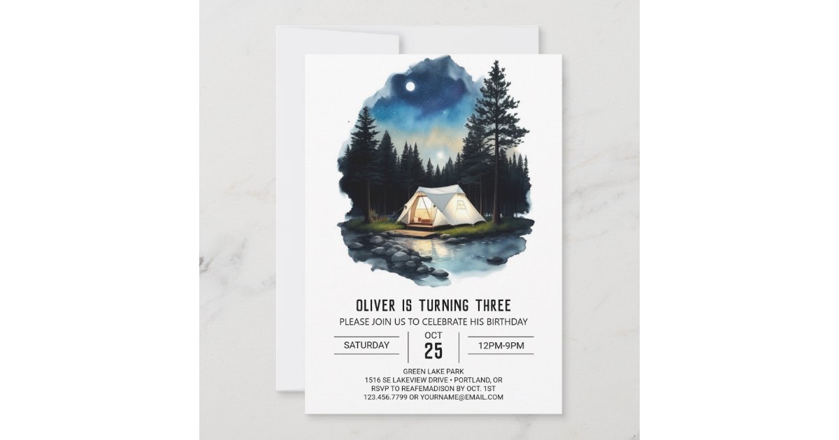 Mountain Adventure Birthday Invitation | Zazzle
