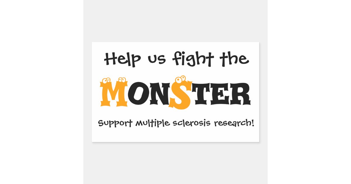 Multiple Sclerosis Monster Sticker | Zazzle