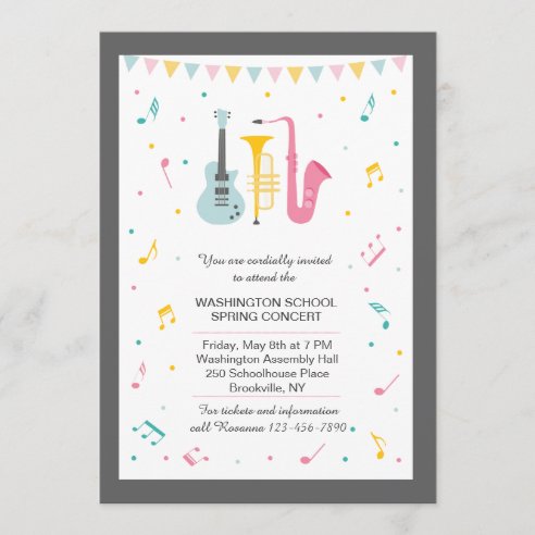 Concert Ticket Invitations | Zazzle CA