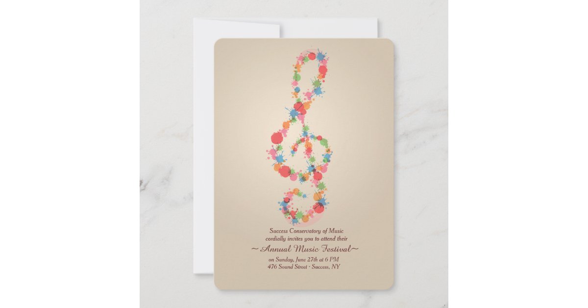 Music Note Invitation | Zazzle