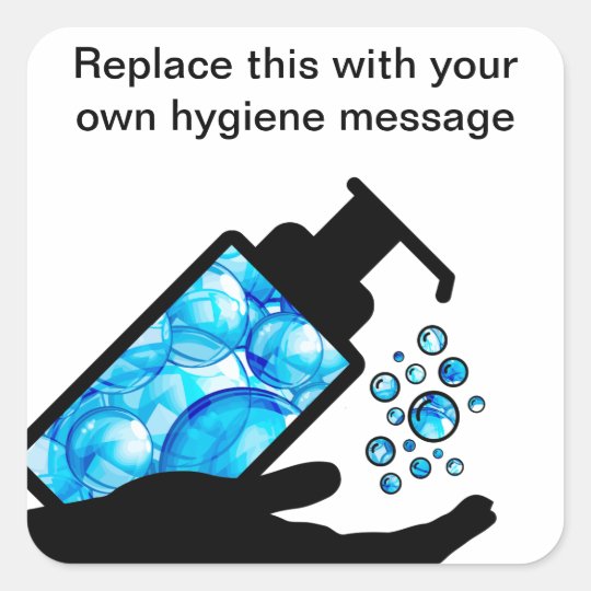 Must Wash Hands Employee Hygiene Square Sticker | Zazzle.ca