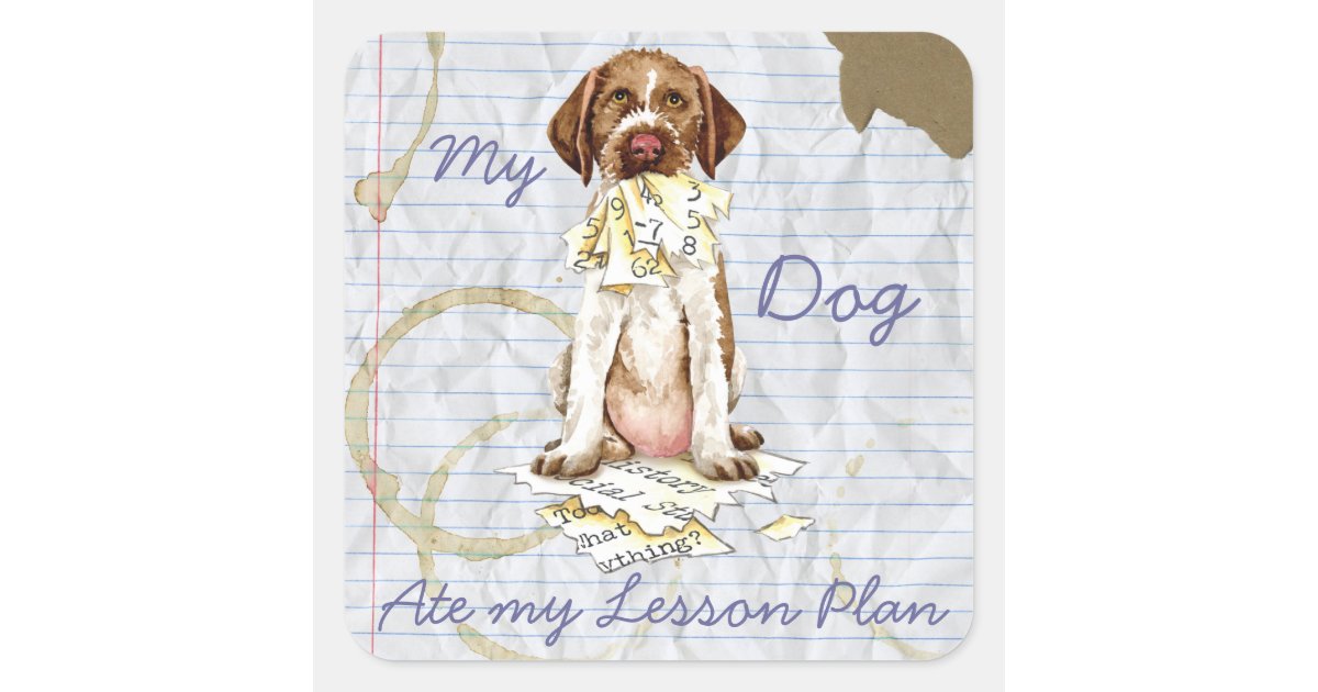 My GWP Ate my Lesson Plan Square Sticker | Zazzle