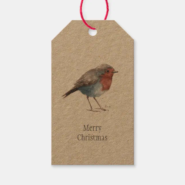 ‘My Little Robin’ Bird Christmas Gift Tags | Zazzle