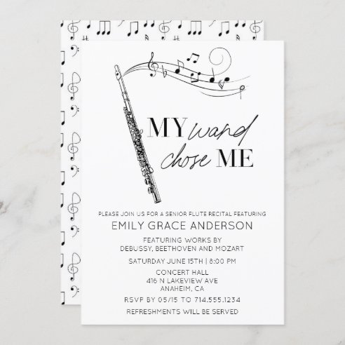 Senior Music Recital Invitations | Zazzle CA