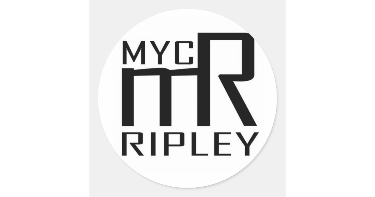 Myc Ripley logo Classic Round Sticker | Zazzle