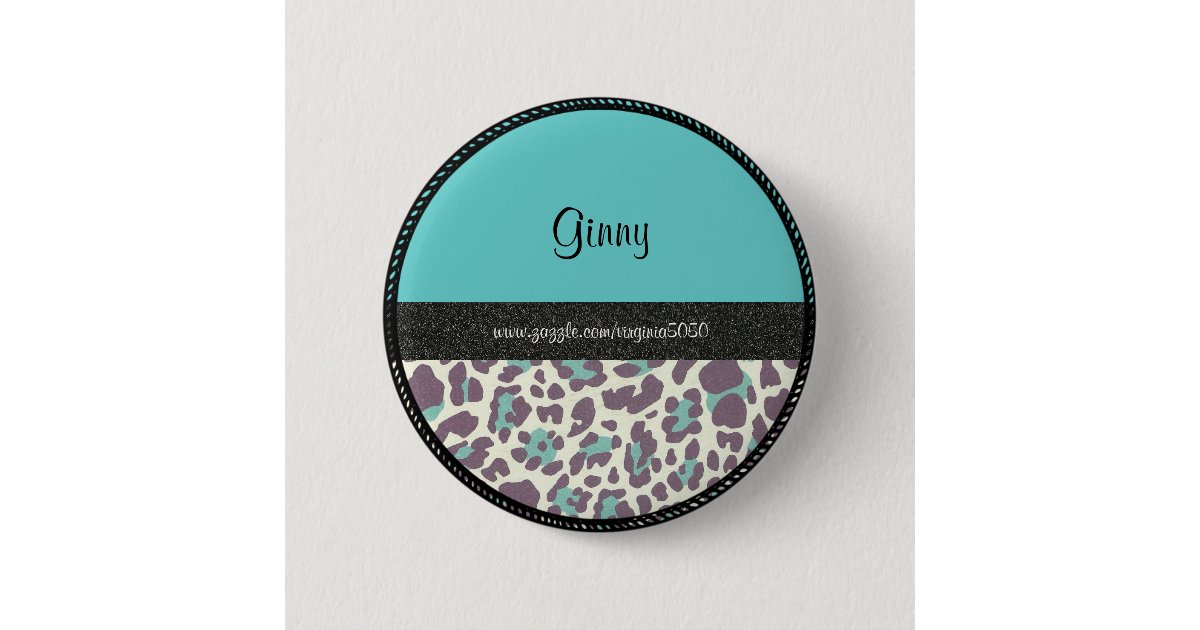 Name Tag: Leopard Print Name Template 2 Inch Round Button | Zazzle