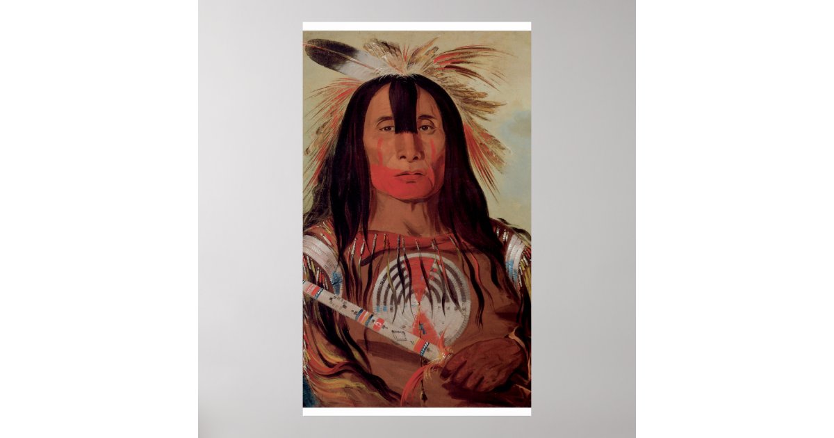 Native America Indian Chief Blood Tribe Poster | Zazzle