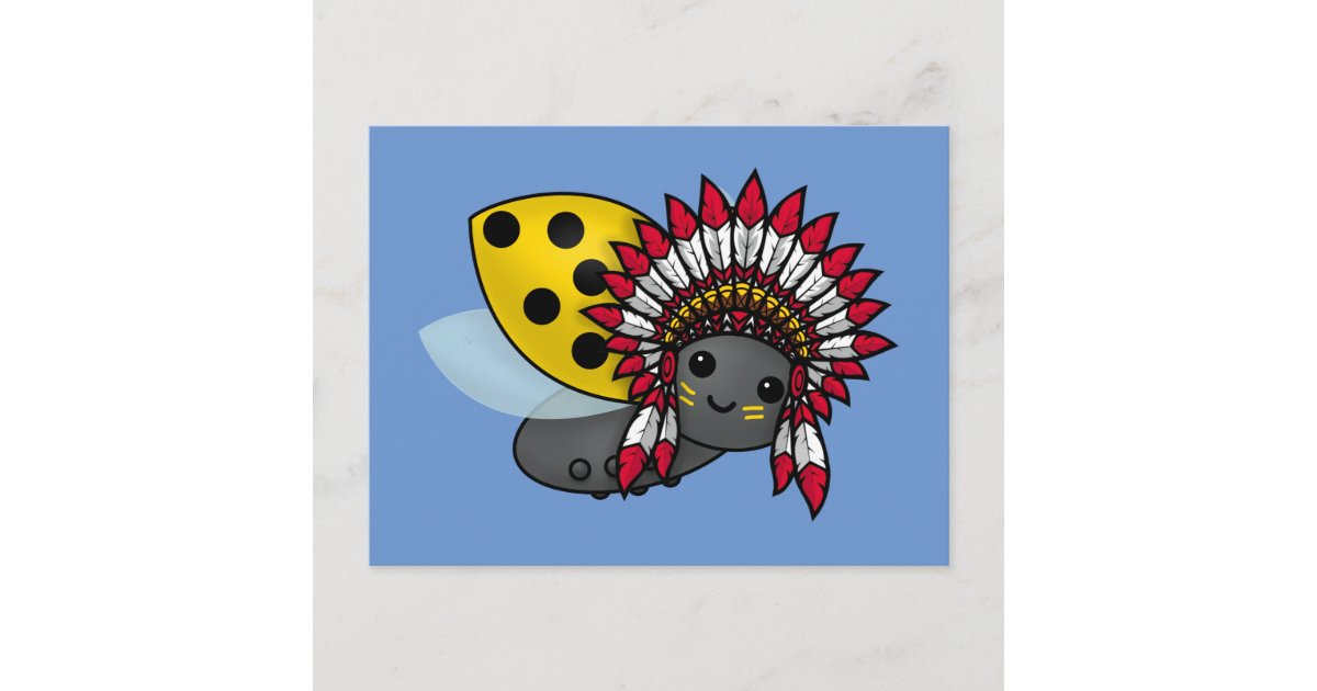 Native American Ladybug Postcard | Zazzle