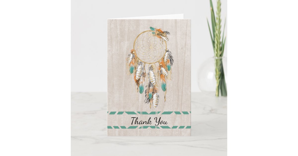 Native American Thank You with Dream Catcher | Zazzle