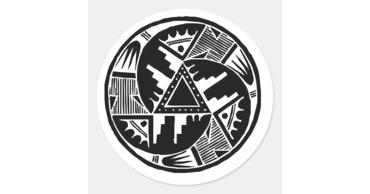 Native Wheel Classic Round Sticker | Zazzle