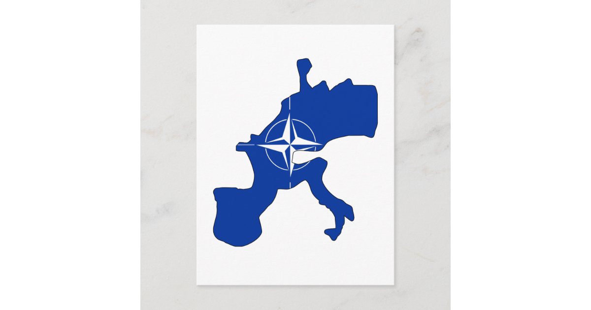 Nato flag map postcard | Zazzle