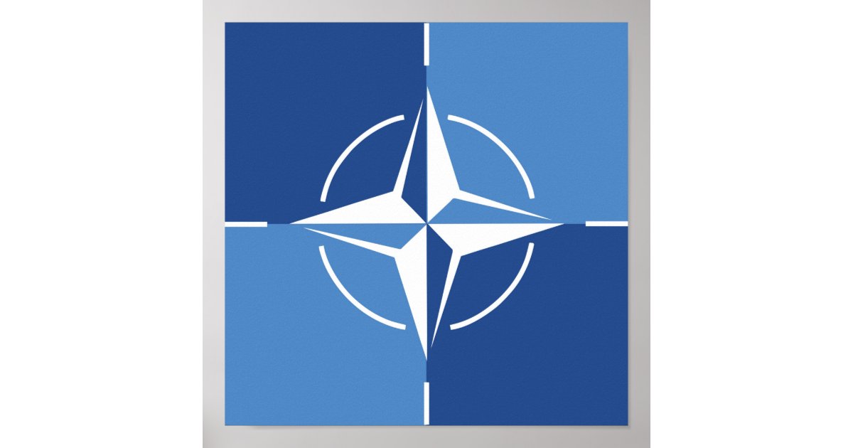 NATO ONAT flag symbol North Atlantic Treaty Organi Poster | Zazzle