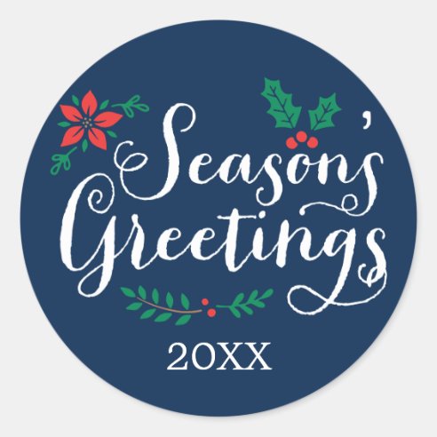 Seasons Greetings Stickers | Zazzle CA