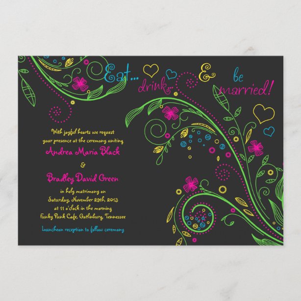 Funky Wedding Invitations & Announcements | Zazzle CA