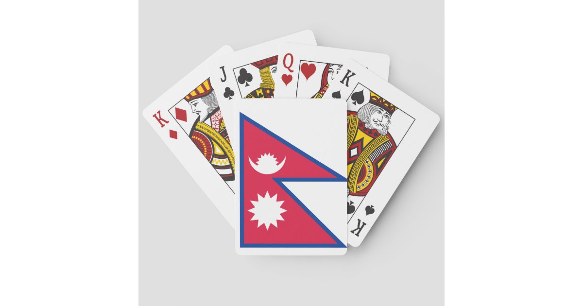 Nepal National World Flag Playing Cards | Zazzle