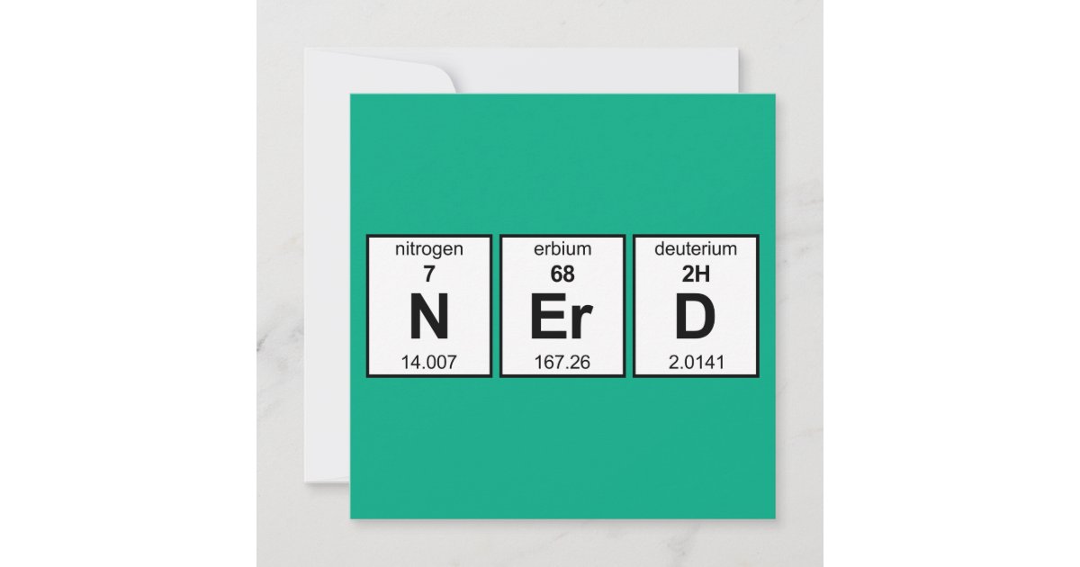 NErD Periodic Table Invitation | Zazzle