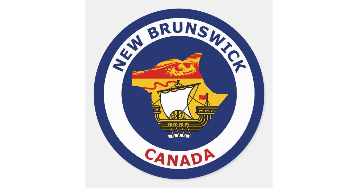 NEW BRUNSWICK, CANADA CLASSIC ROUND STICKER | Zazzle