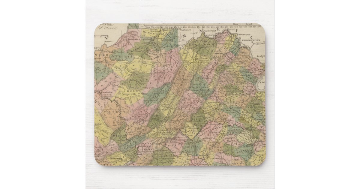 New Map Of Virginia Mouse Pad | Zazzle