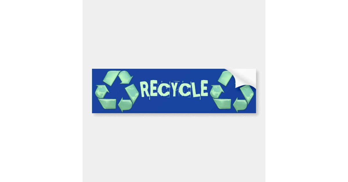 New Recycle Logo Bumper Sticker | Zazzle