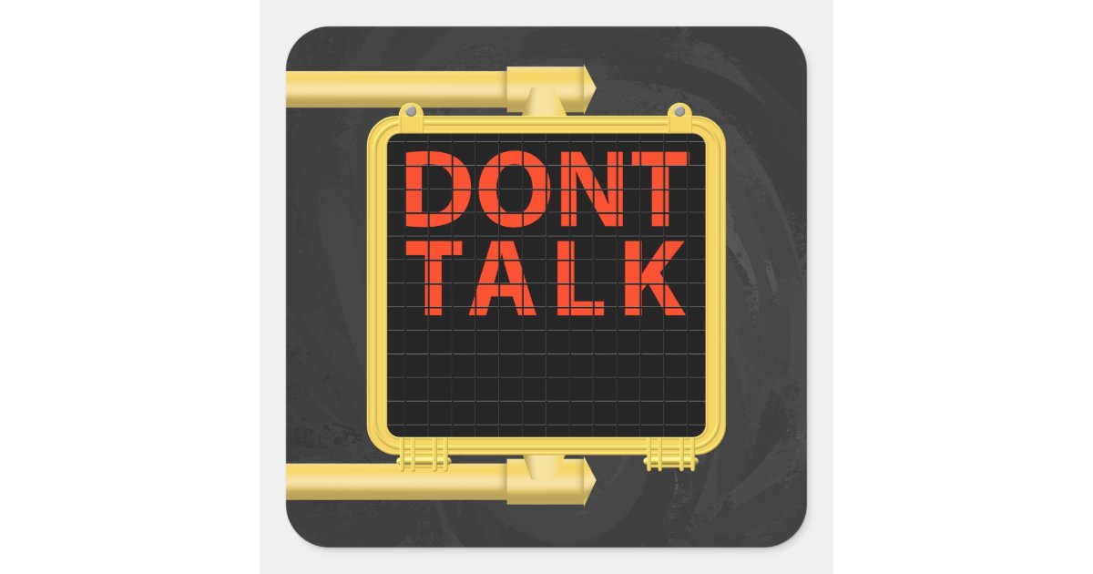 New York Crosswalk Sign Talk Square Sticker | Zazzle