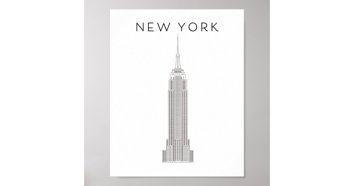NEW YORK EMPIRE STATE POSTER | Zazzle