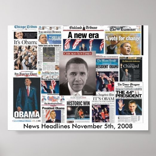 Newspaper Headlines Posters, Prints & Poster Printing | Zazzle CA