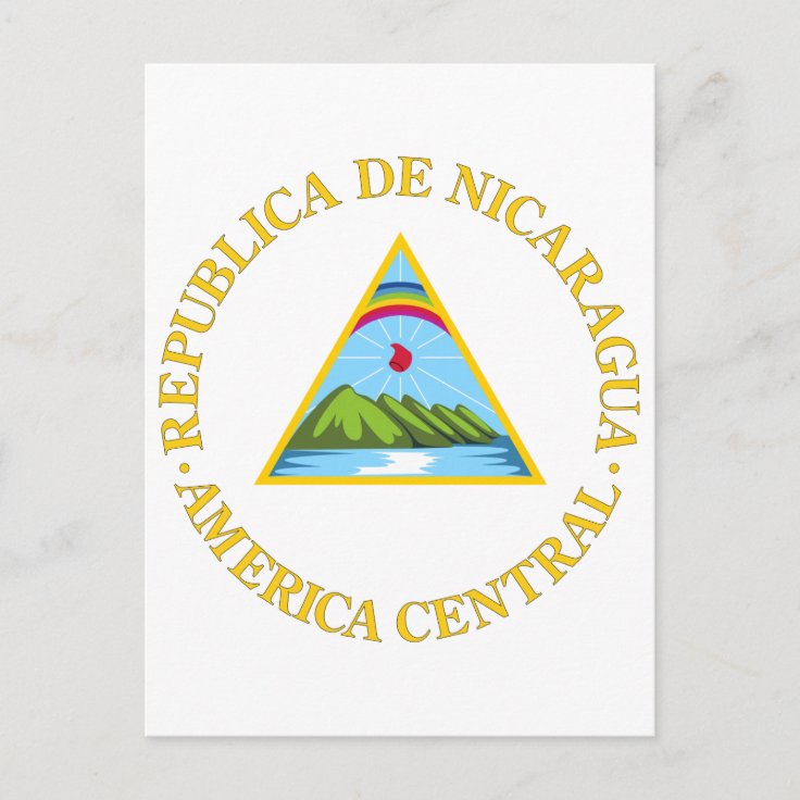 Nicaragua Official Coat Of Arms Heraldry Symbol Postcard | Zazzle