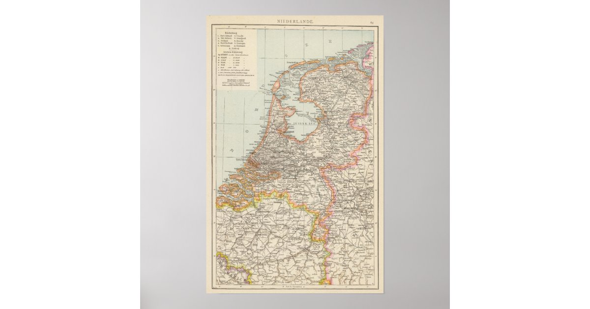 Niederlande - Netherlands Map Poster | Zazzle