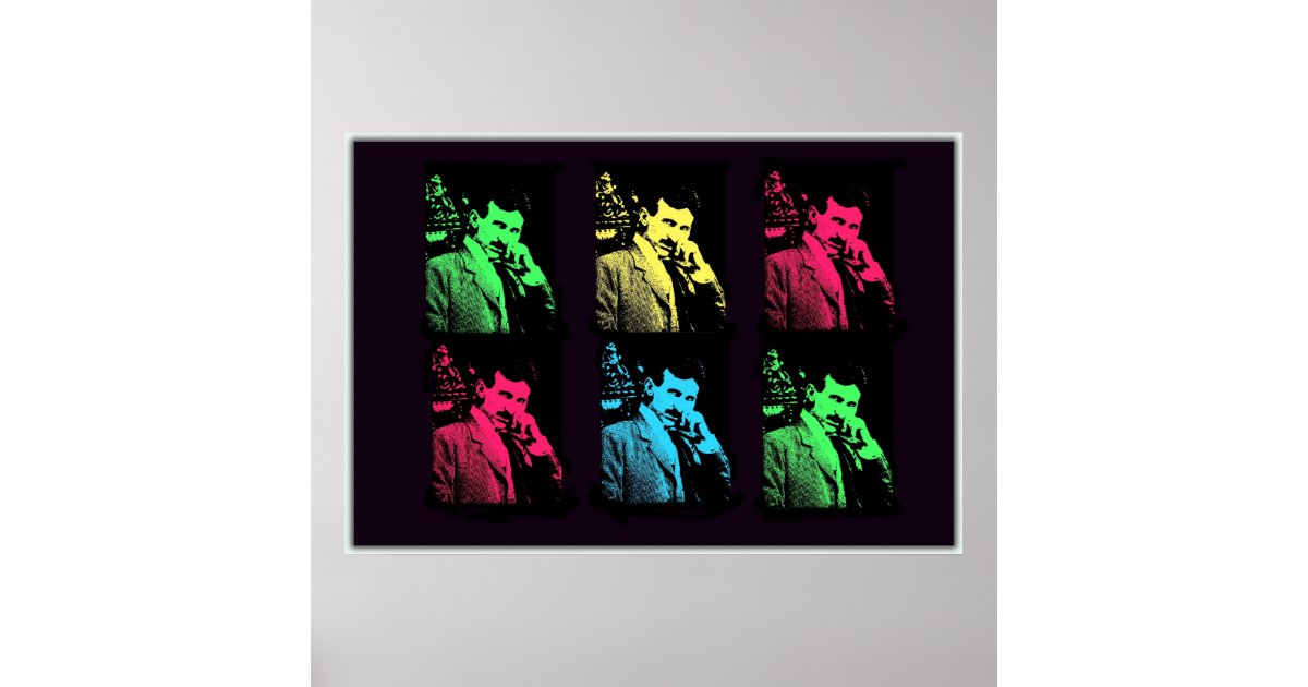 Nikola Tesla Collage Poster | Zazzle