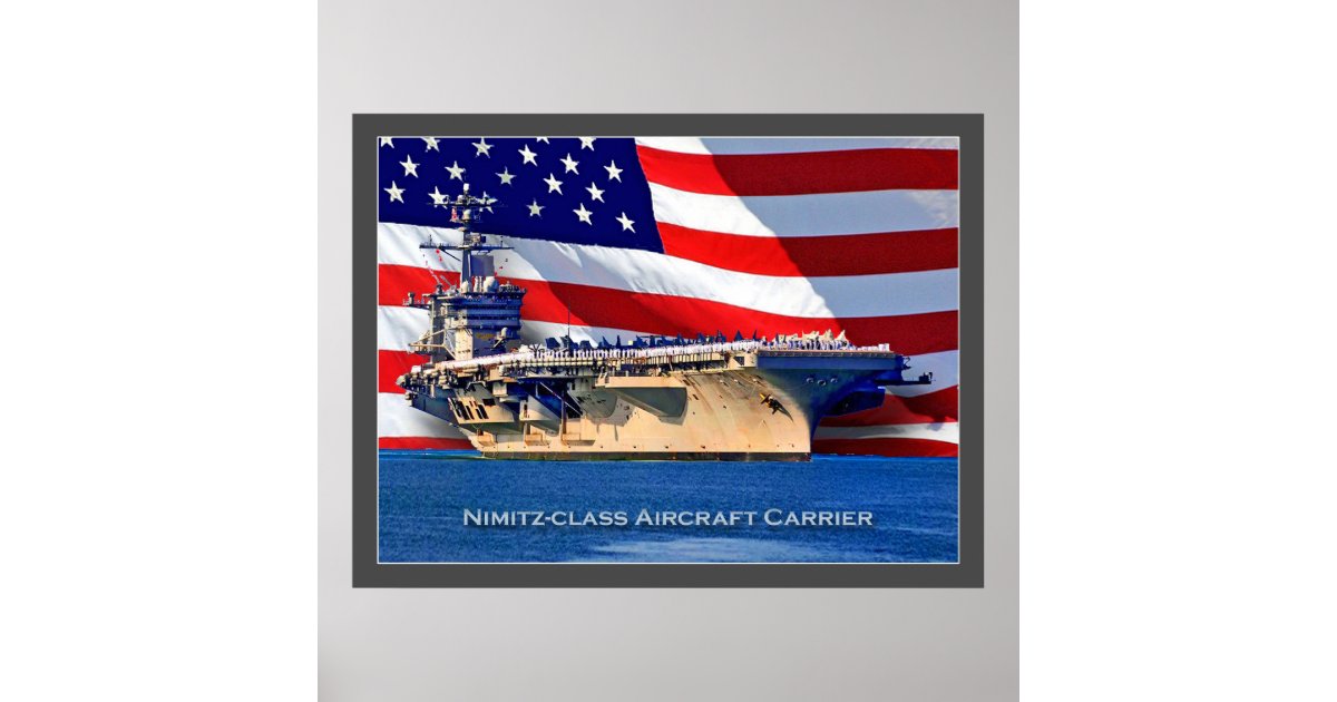 Nimitz-class Aircraft Carrier Navy Poster | Zazzle